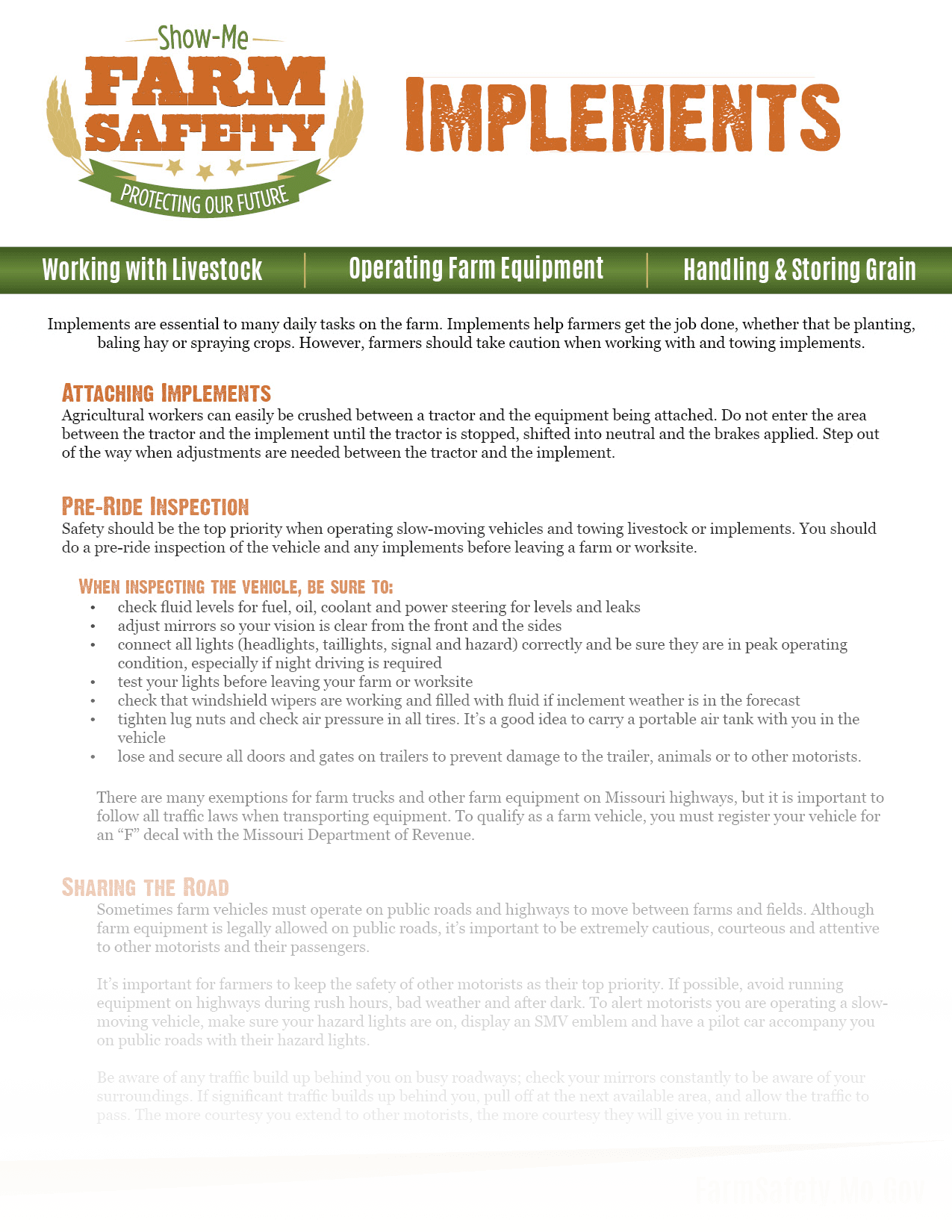 Implements - Show-Me Farm Safety