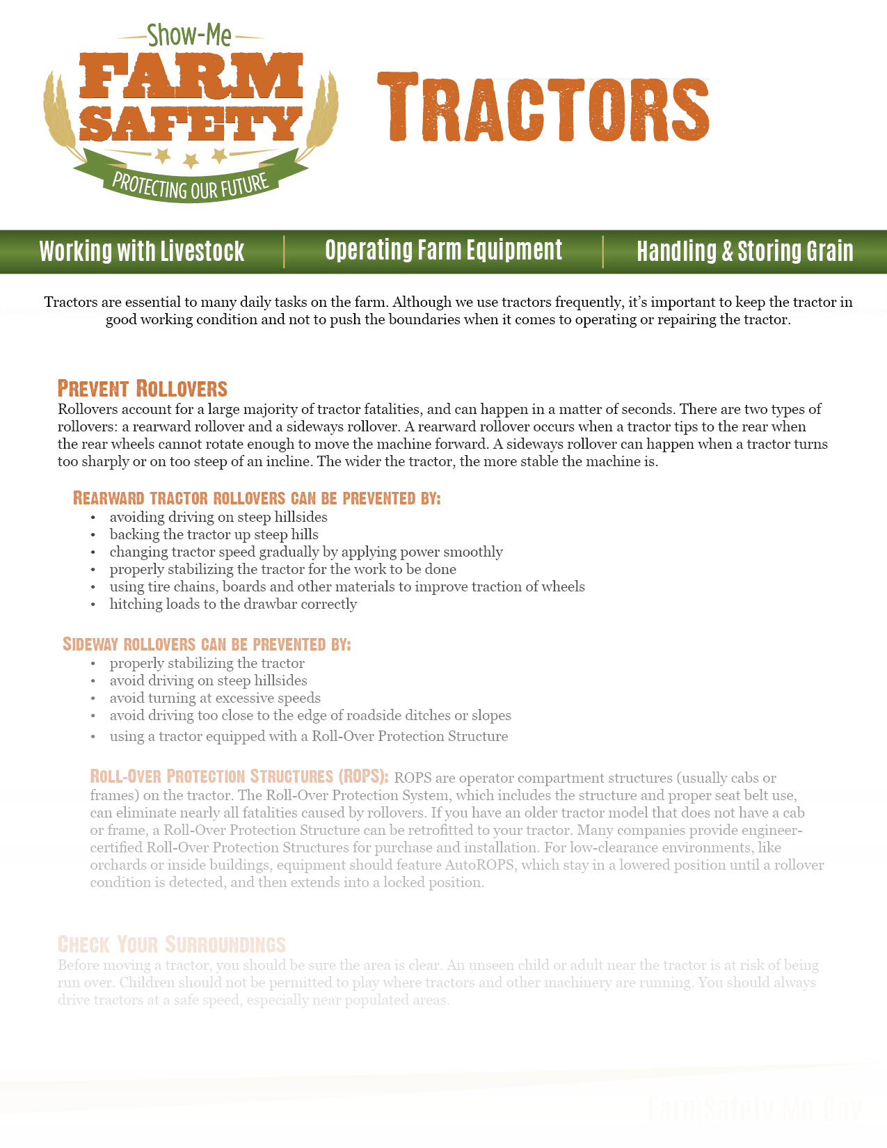 Tractor Safety - Show-Me Farm Safety